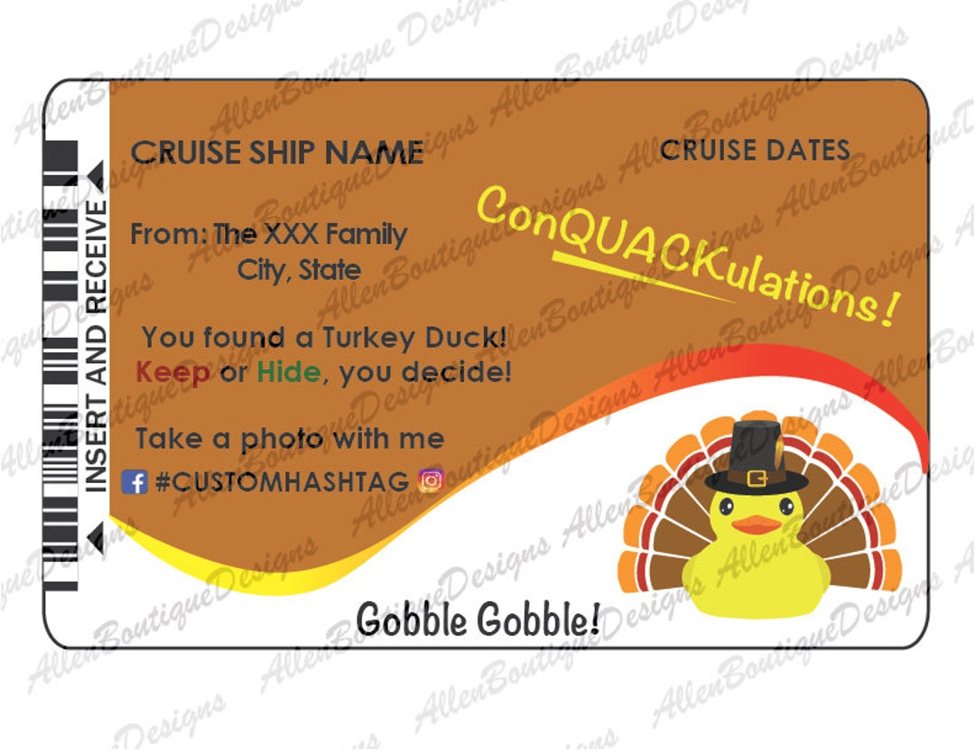 Thanksgiving Customized Duck Tags: Theme Thanksgiving / Customized With ...