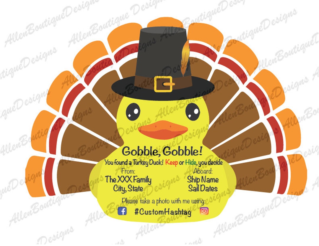 Thanksgiving Customized Duck Tags: Theme Thanksgiving / Customized With ...