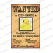 Customized Duck Tags: Wanted Poster / Customized With Your Personal ...