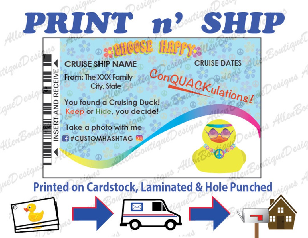 Groovy Duck Tags Print N' Ship! Customized Duck Tags: Groovy ...