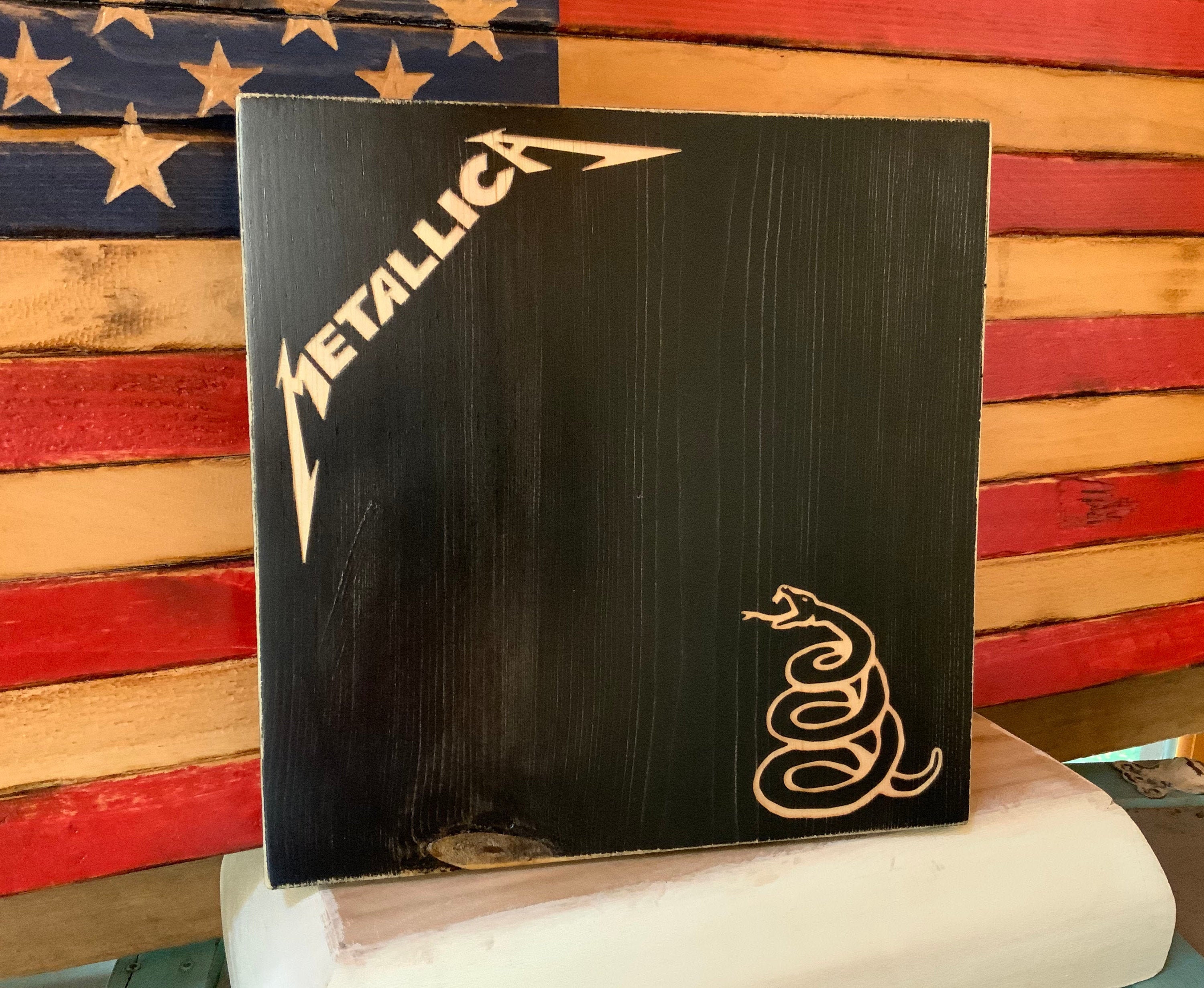 Metallica Wooden Sign Wall Décor Home Décor Wall Hangings etna.com.pe