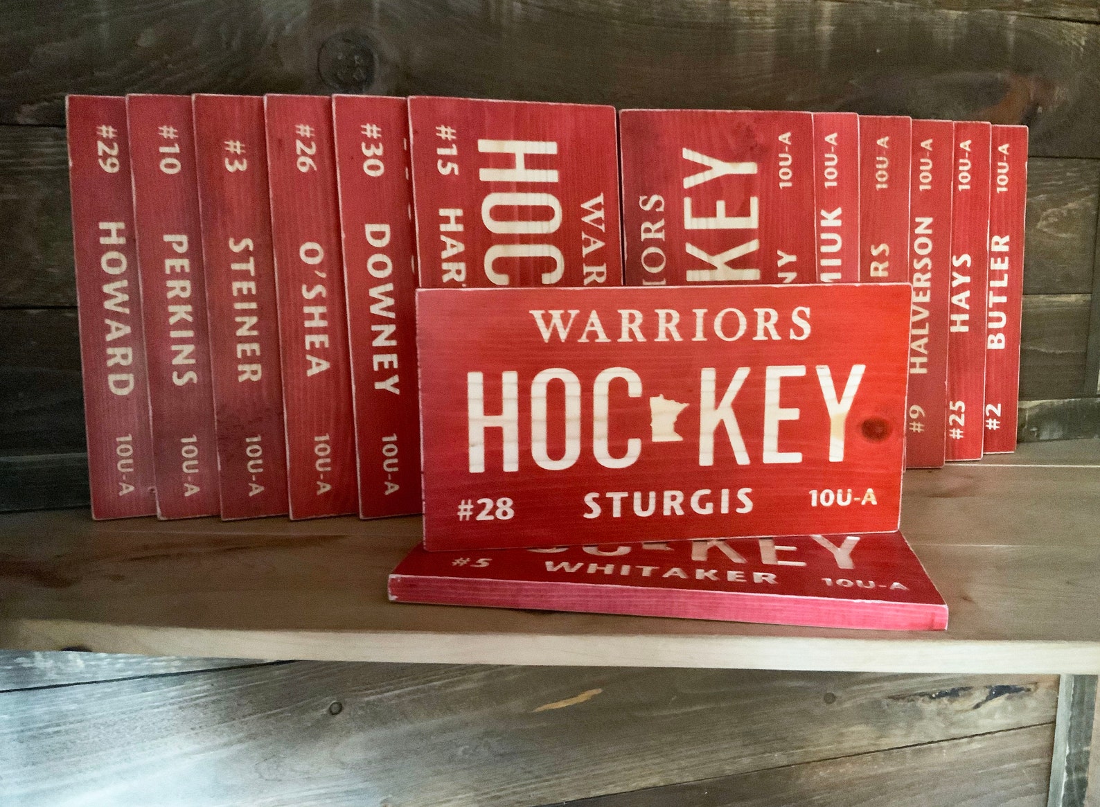Hockey Team Wood Sign Rustic Wood Hockey Plaque | Etsy