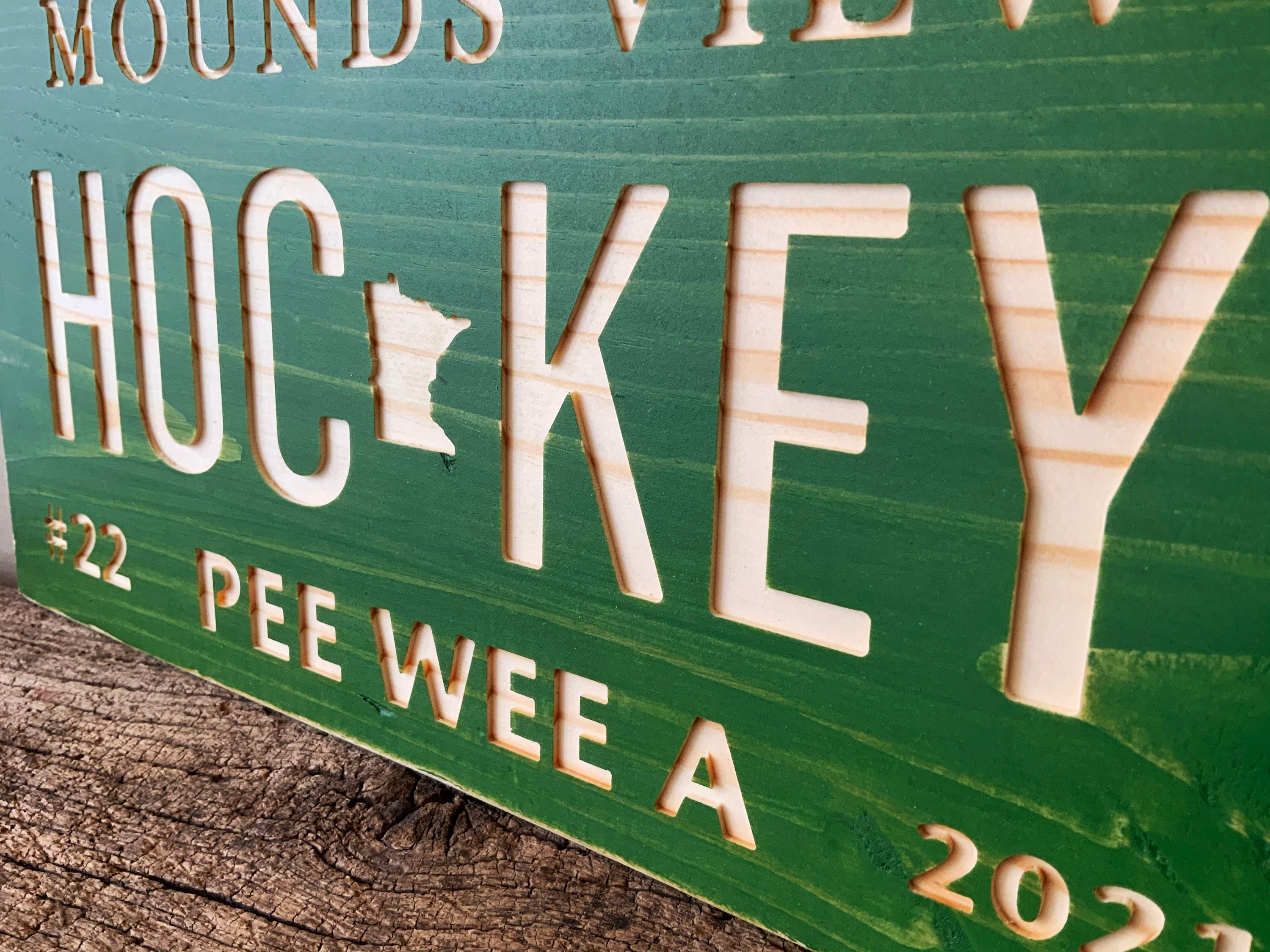 Hockey Team Wood Sign Rustic Wood Hockey Plaque | Etsy