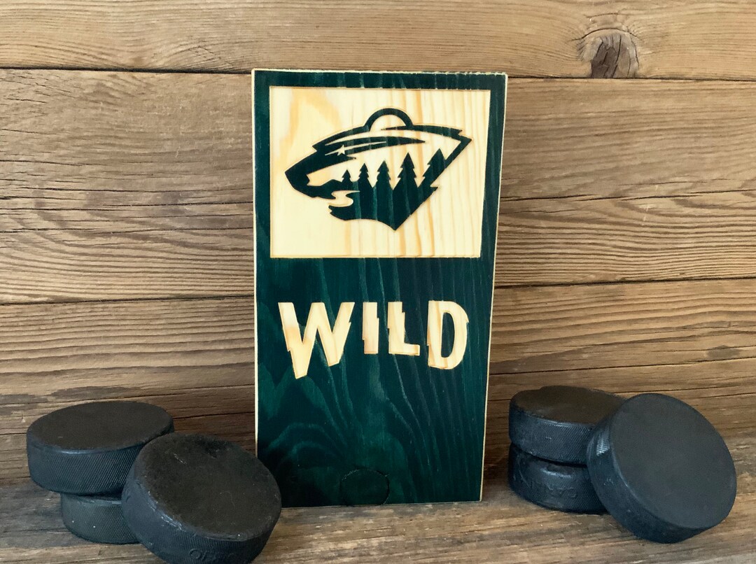 Minnesota Wild Rustic Wood Hockey Sign | MN Wild Hockey Sign | NHL Sign ...