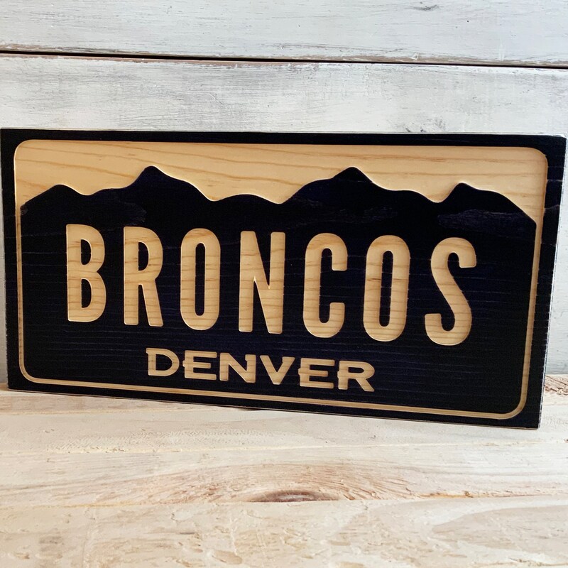 Denver Broncos Sign - Etsy