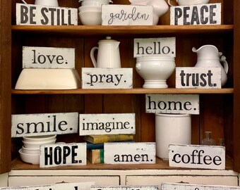 Rustic Word Sign | Etsy