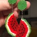Watermelon Love-cherokee Hand Beaded Earrings Colors of Reds - Etsy