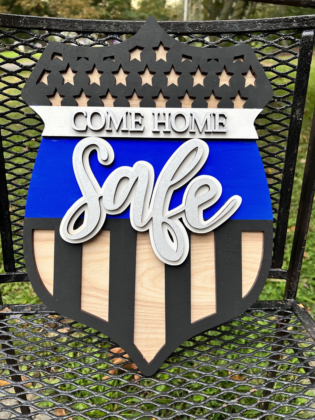 Police Thin Blue Line Come Home Safe Sign - Etsy