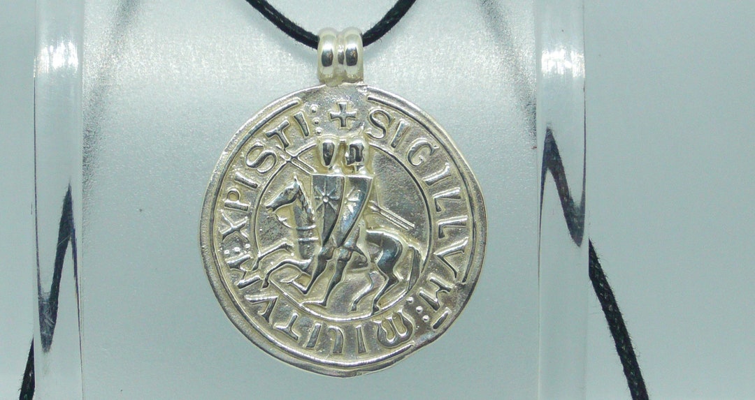 Knight Templar Medal in 925 Sterling Silver Croce Sigillo Dei Cavalieri ...