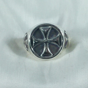 Knight Templar Malta Cross Ring in Solid 925 Sterling Silver Anello ...