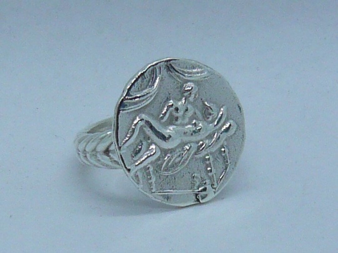 Ancient Roman Coin Ring in 925 Sterling Silver Anello Spintria in ...