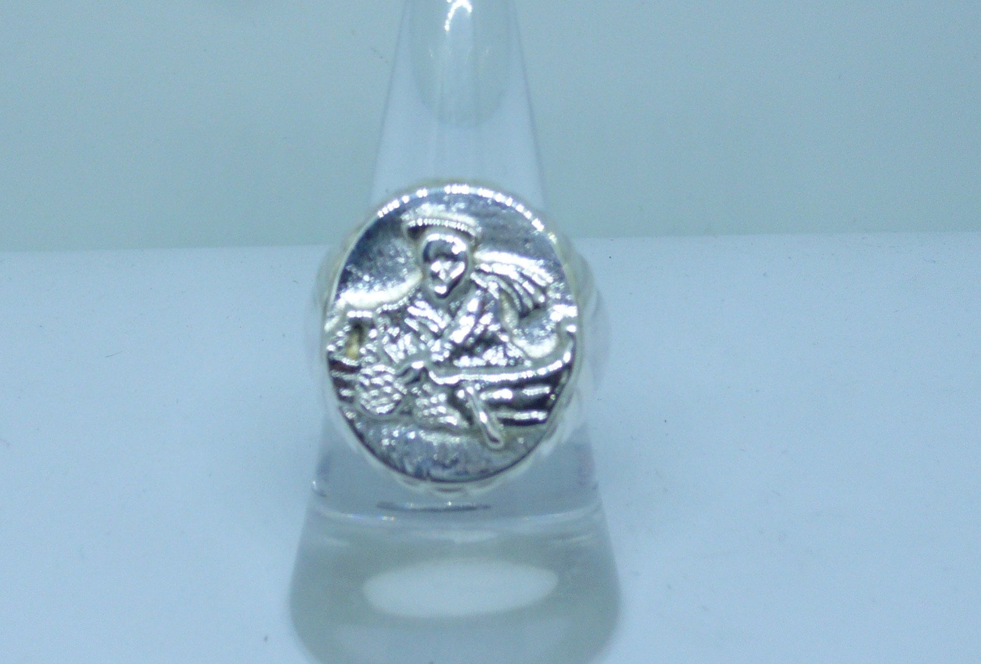 Piscatorius ring in solid sterling silver anello piscatorio in | Etsy