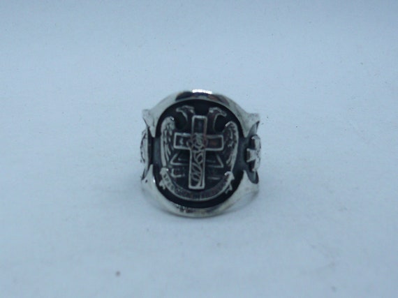 Masonic Cross Ring Vintage in Solid Sterling Silver Anello - Etsy