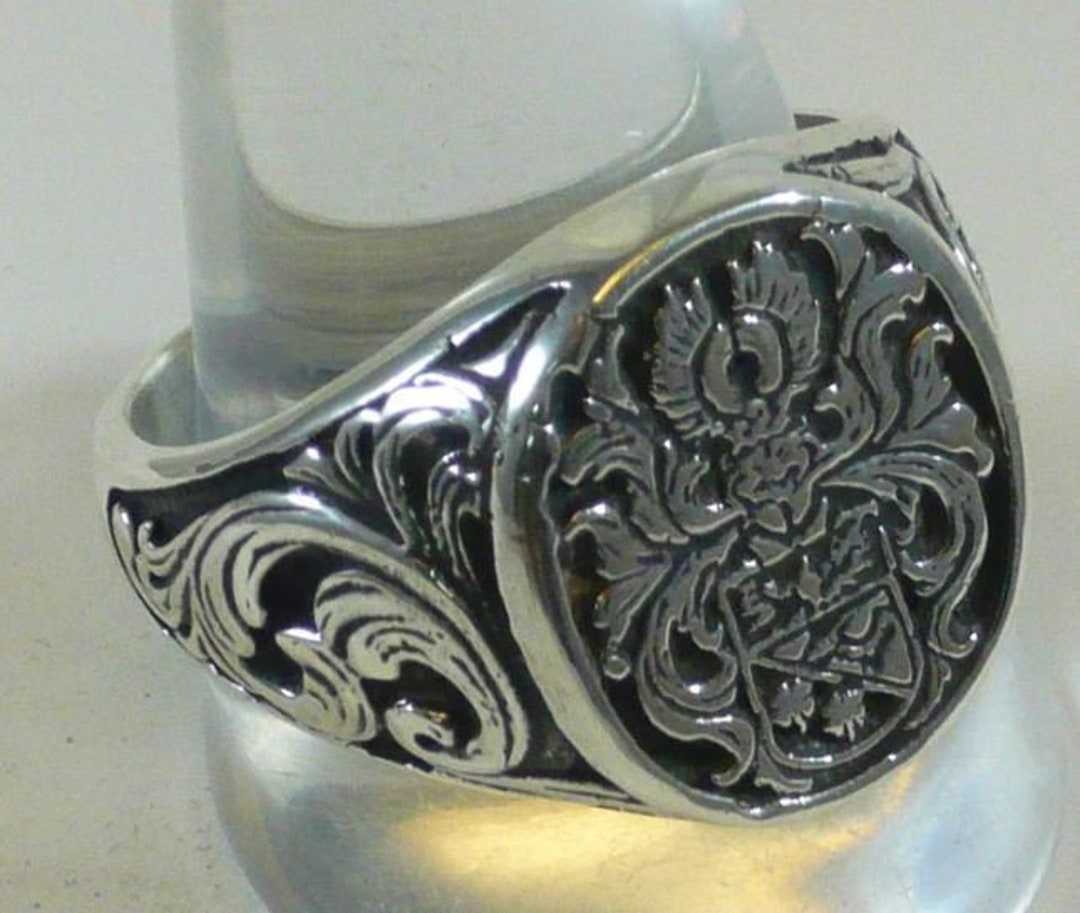 Knight Ring in Solid Sterling Silver Anello Cavaliere in Argento 925 ...