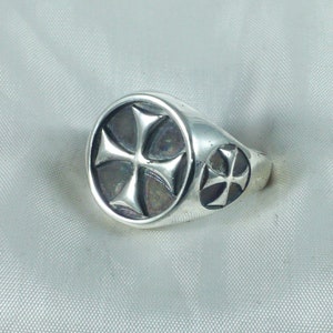 Knight Templar Malta Cross Ring in Solid 925 Sterling Silver Anello ...