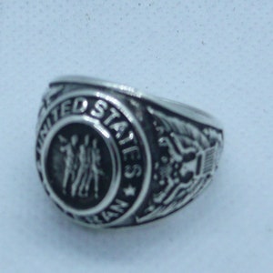 Veteran Ring in 925 Solid Sterling Silver Anello Veterani US in Argento ...