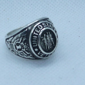 Veteran Ring in 925 Solid Sterling Silver Anello Veterani US in Argento ...