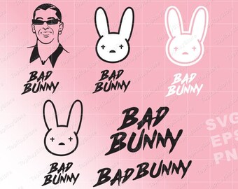 Bad bunny font svg | Etsy