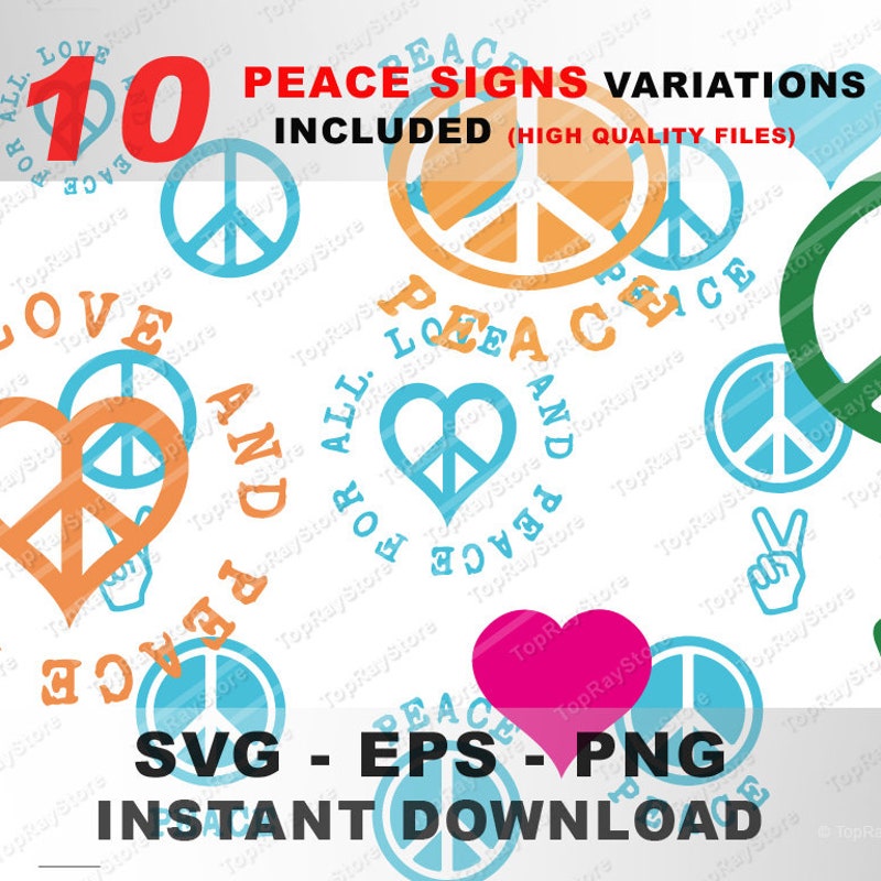 Peace Sign Svg - Etsy