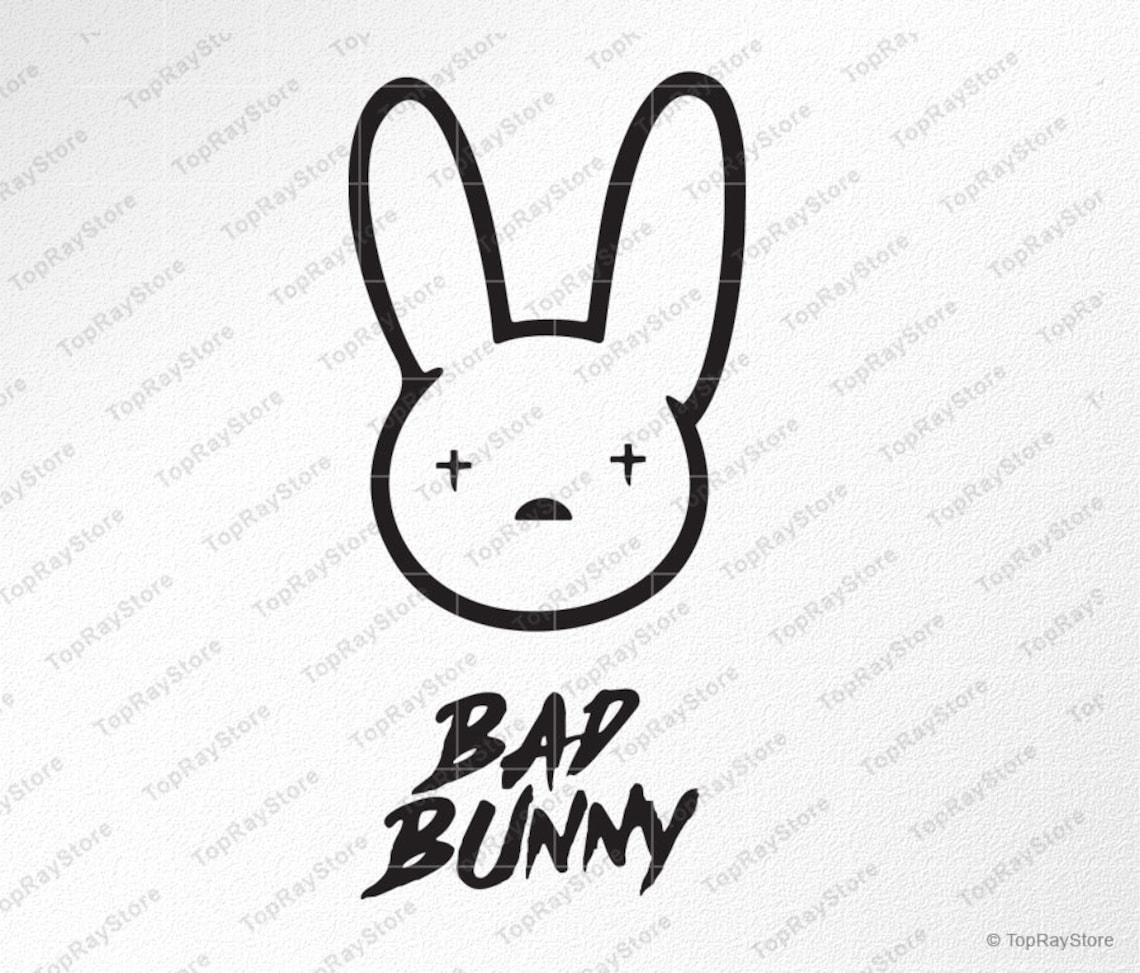 Bad Bunny SVG Bad Bunny Portrait With Logo Svg El Conejo - Etsy