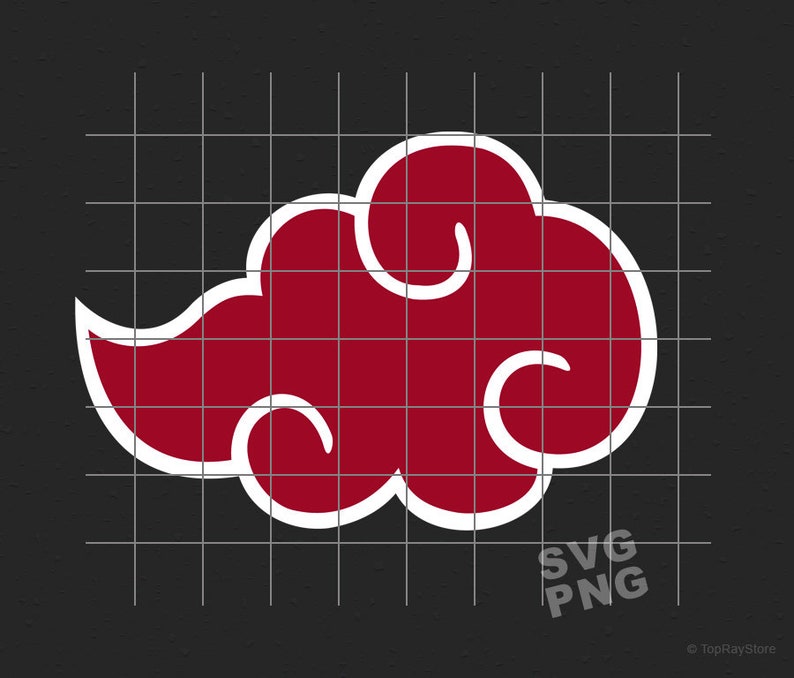 Naruto Cloud Svg anime Svg naruto vector anime clipart | Etsy