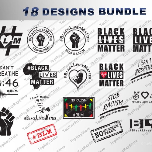 Black Lives Matter Clip Art Bundle 17 BLM Designs for Instant - Etsy