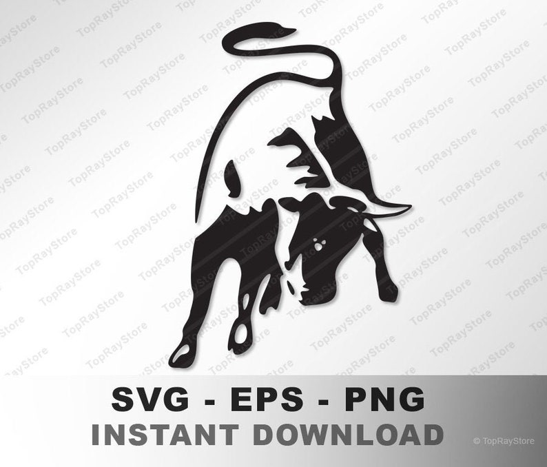 Bull SVG Taurus Clip Art Silhouette Svg Eps Png. Cut File - Etsy