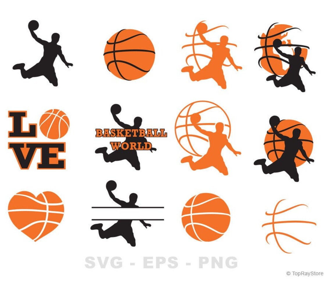 Basketball Dunk Svg Basketball Player Ball Svg Basketball | Etsy