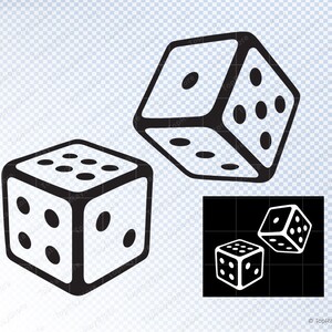 Dice SVG, Dice Clipart, Casino Svg, Dice Silhouette Svg, Rolling Dice ...