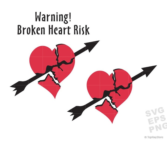 Corazón roto svg rompecorazones svg Corazón triturador svg - Etsy España