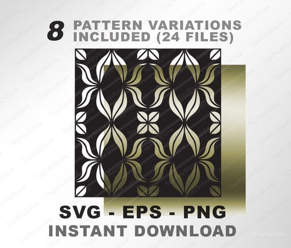 Floral decorative patterns SVG repeated seamless ornament | Etsy