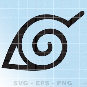 Naruto konoha symbol Svg anime Svg Naruto vector anime | Etsy
