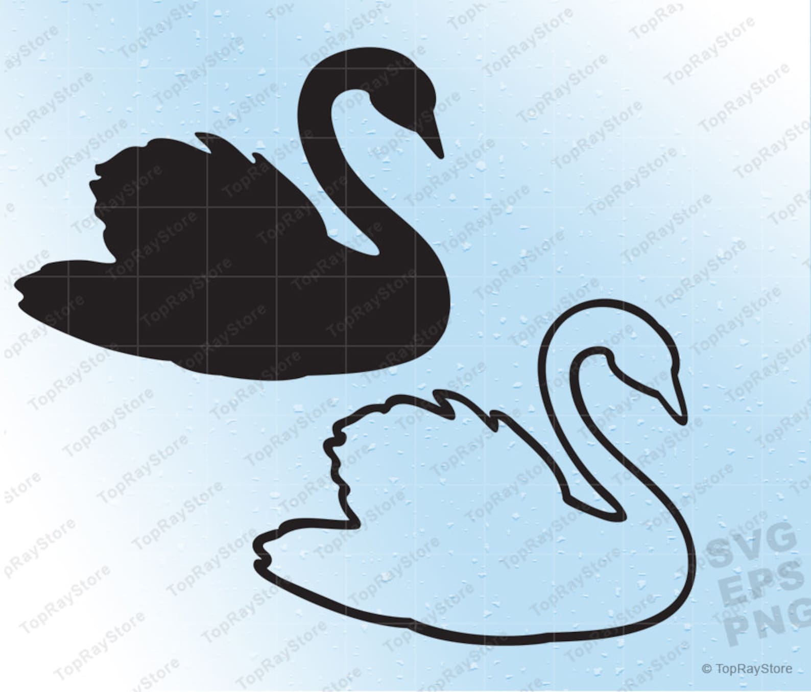Swan SVG Swan Silhouette Svg Swan Outline Svg. Swan Vector - Etsy