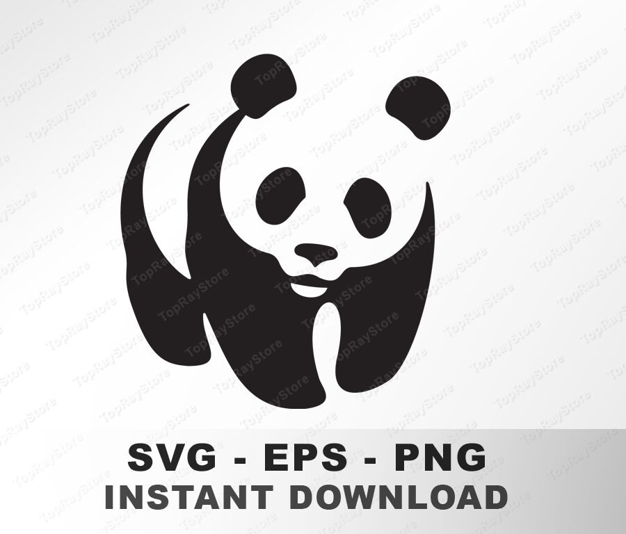Panda SVG Eps Png WWF Instant Download - Etsy Australia