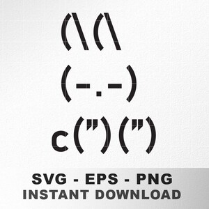 Ascii Bunny Icons SVG, Ascii Images SVG, Ascii Icons Figures, Bunny Svg ...