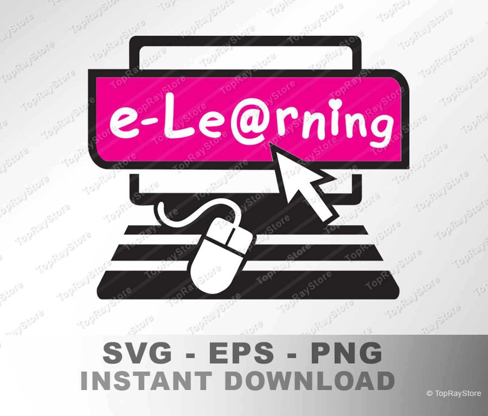 E-Learning SVG Sign Distance Learning Online School | Etsy