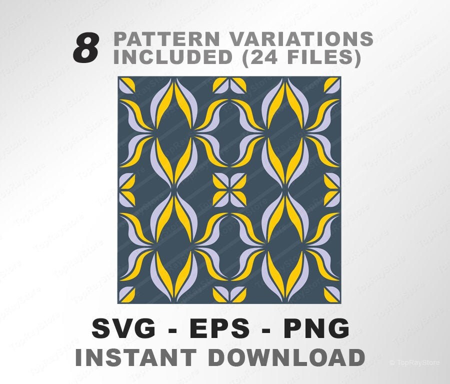 Floral Decorative Patterns SVG Repeated Seamless Ornament - Etsy