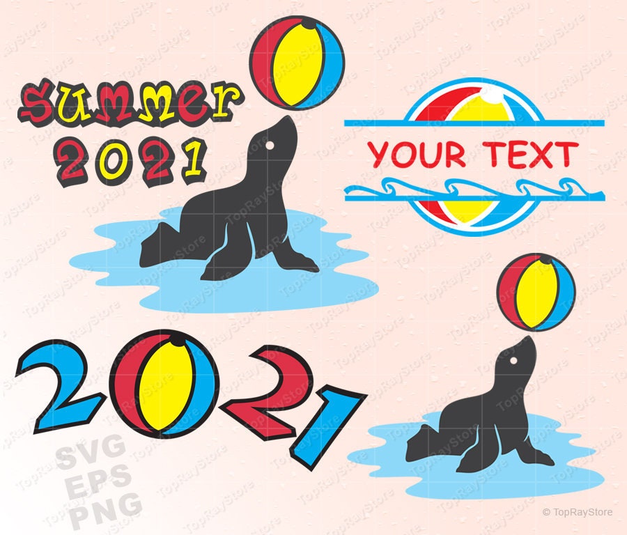 Sommer 2021 Svg Robbe mit Ball Svg Sommer T-Shirt Svg | Etsy