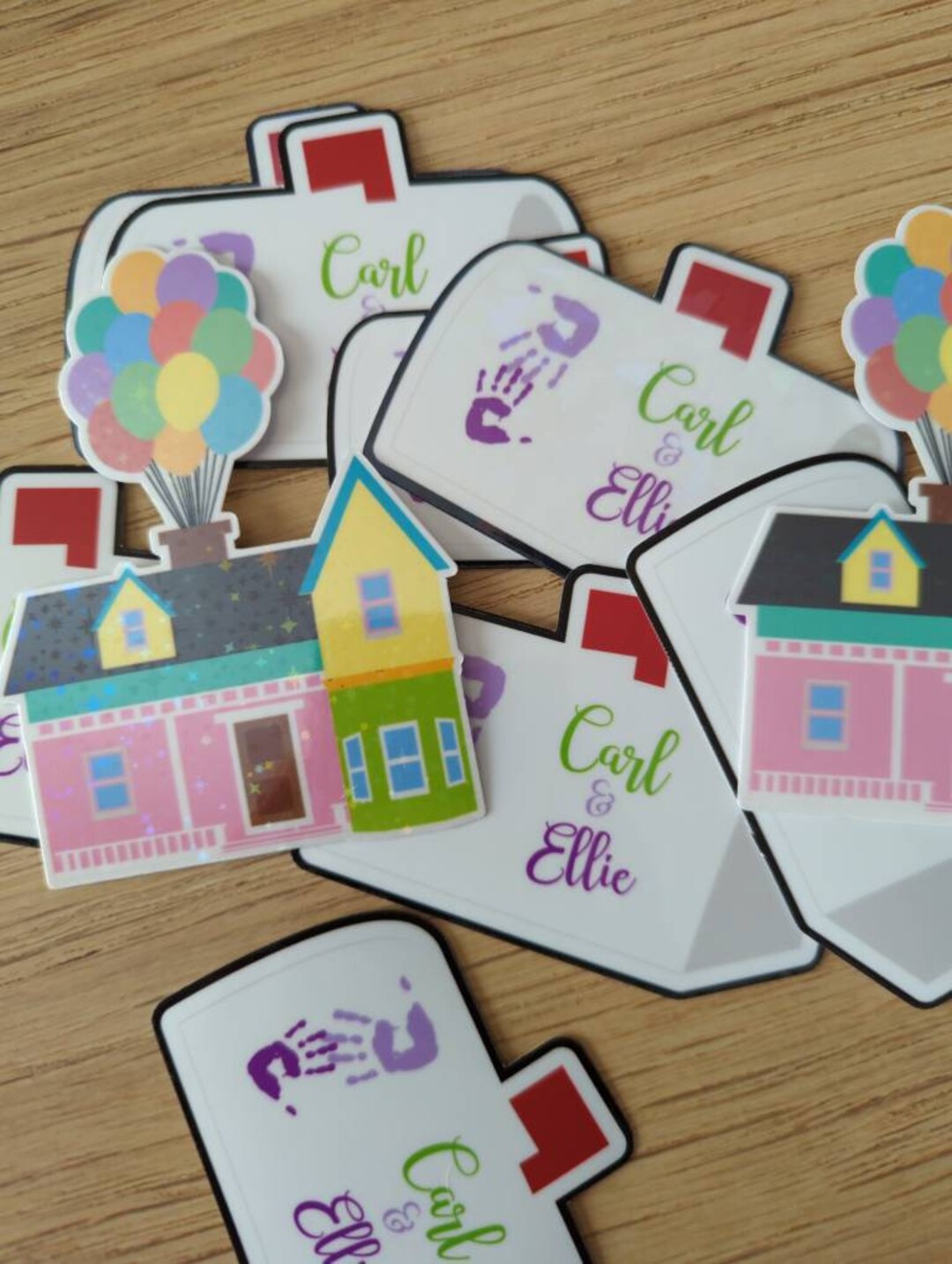 Holographic Stickers, Balloons, up House, Carl and Ellie - Etsy