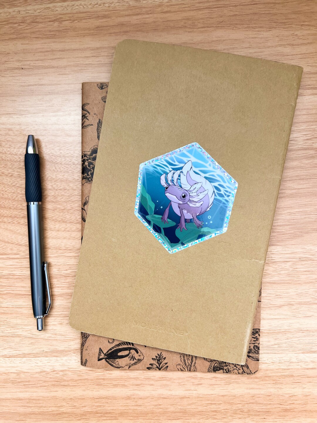 Glitter Axolotl Sticker - Etsy