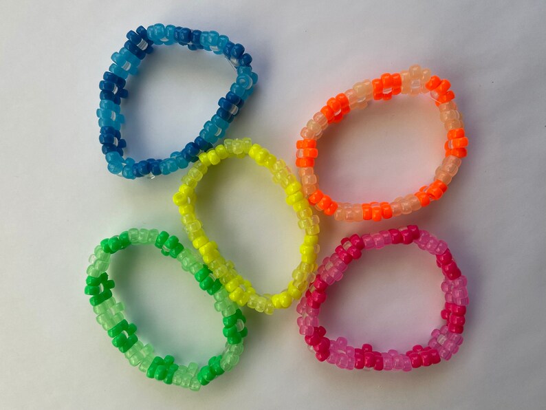 Mini Flower Kandi Cuff Bracelet Choose Your Own Color - Etsy