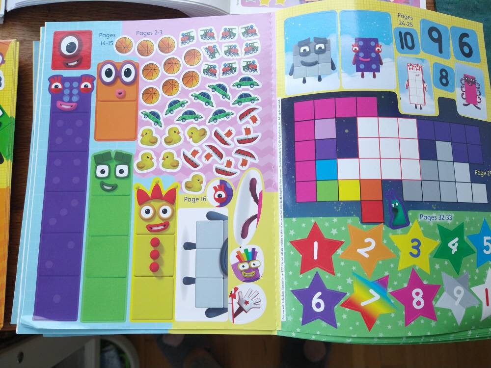 Numberblocks and Alphablocks A4 Sticker Sheets Selection on 6 | Etsy Canada