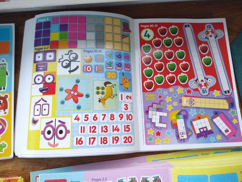 Numberblocks and Alphablocks A4 Sticker Sheets Selection on 6 - Etsy UK