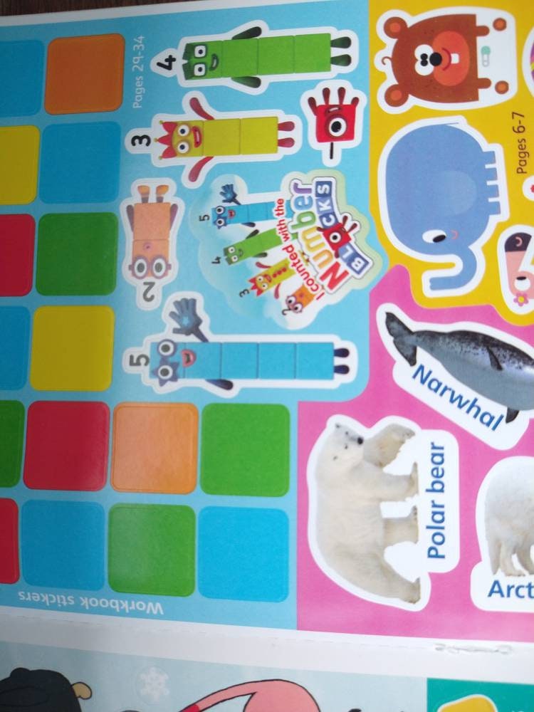 Numberblocks and Alphablocks A4 Sticker Sheets Selection on 6 - Etsy Canada