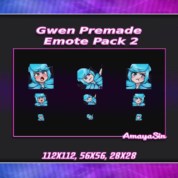 Digital League Of Legends Twitch x7 Gwen Emotes Twitch Art ...