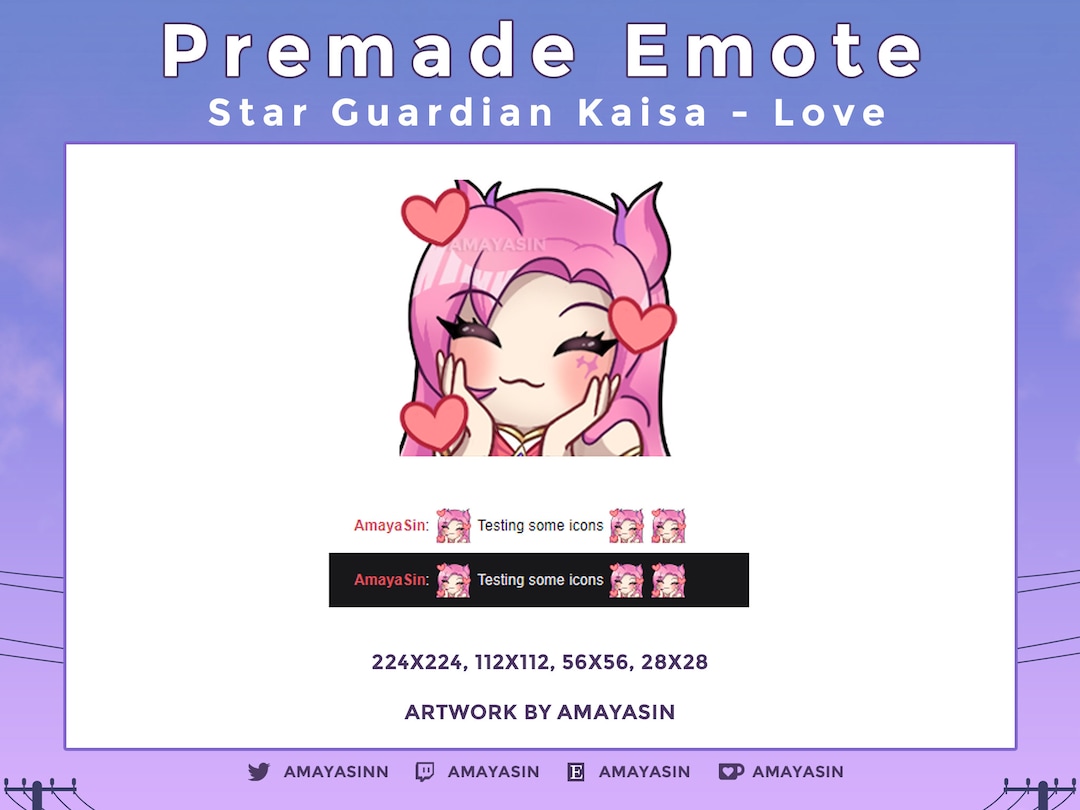 League of Legends Star Guardian Kai'sa Love Emote for Twitch or Discord ...