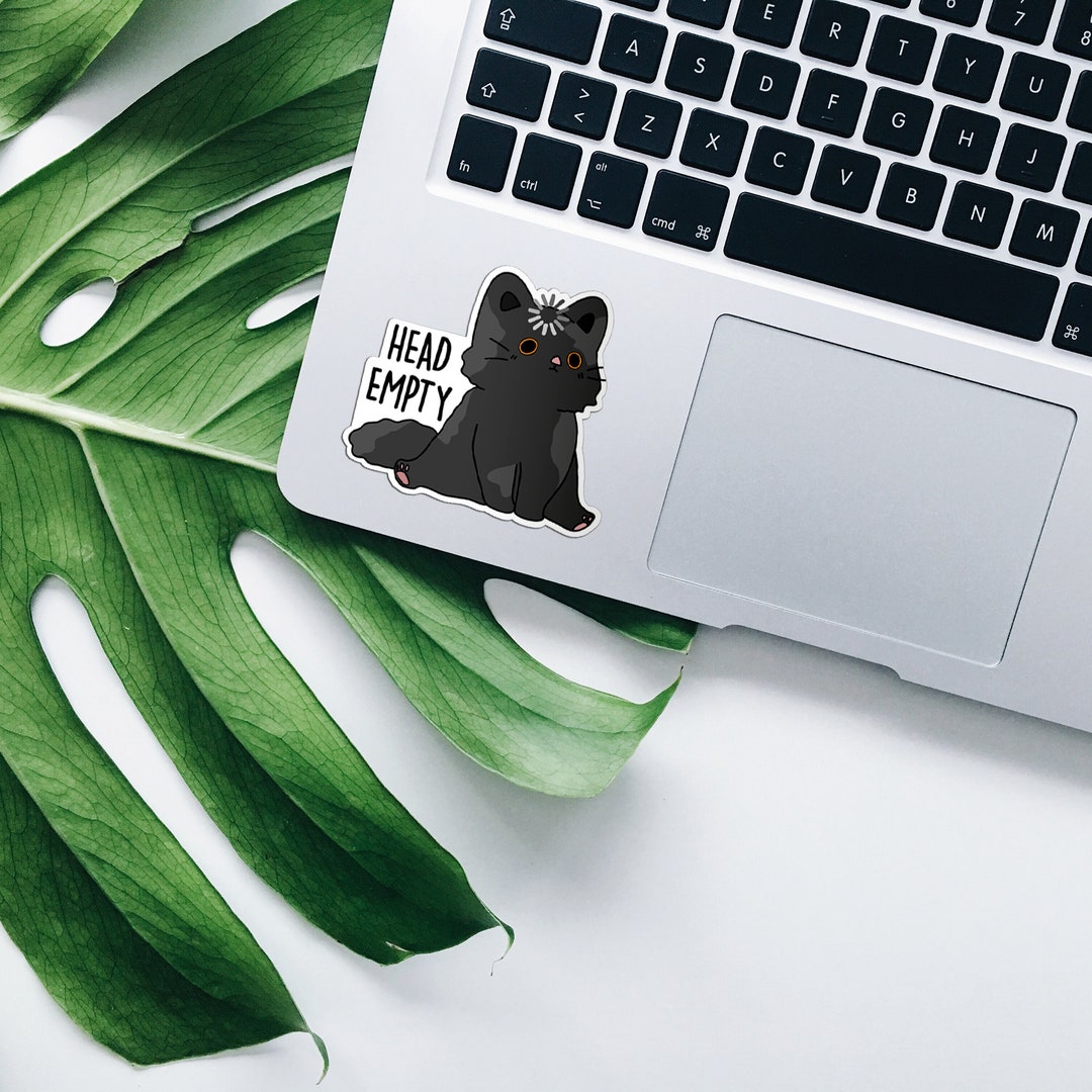 Black Cat Sticker Meme Cat Stickers Funny Sticker Dissociating Cat ...