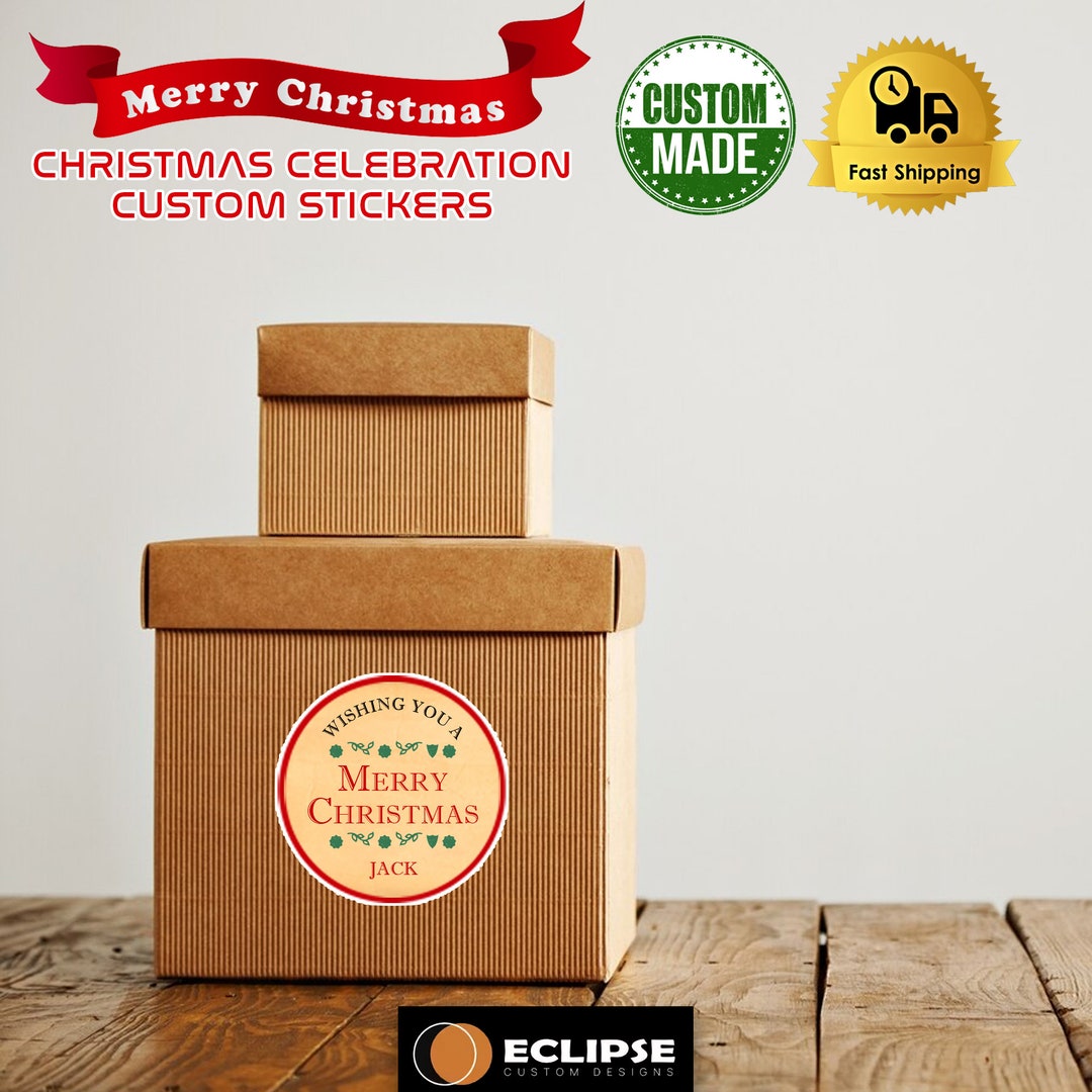 Christmas Wrapping Labels, Christmas Gift Tags, Present Stickers for ...