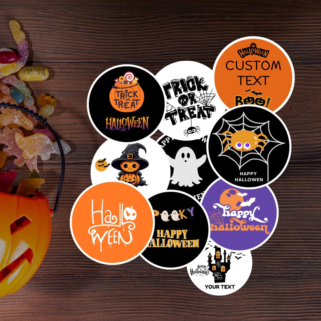 Halloween Stickers, Candy Halloween Stickers, Trick or Treat Stickers ...