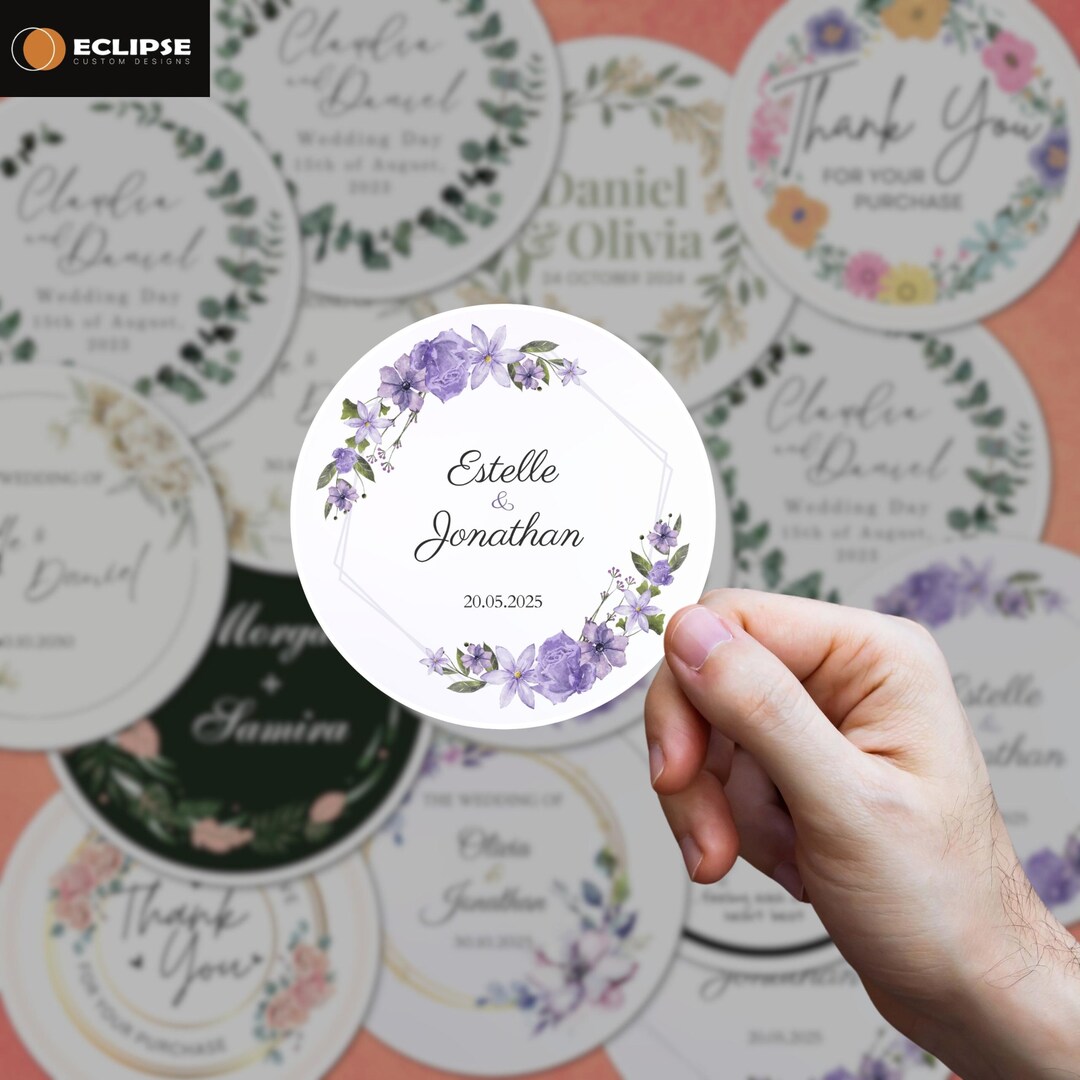 Custom Labels Custom Stickers Birthday Party Wedding Baby Shower ...